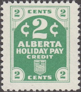 Stamp: Numeral and Coat of Arms of Alberta (Alberta: Revenue Stamps ...