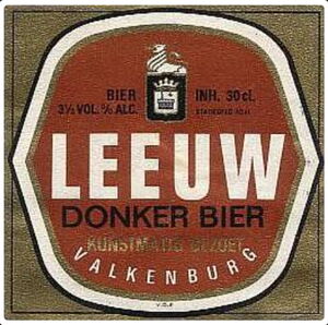 Drink Label: Leeuw Donker Bier (Brouwerij De Leeuw, NetherlandsCol:NL ...