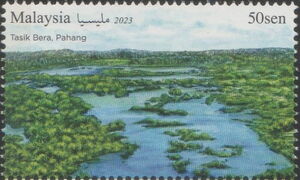 Stamp: Lake Bera, Pahang (Malaysia(Lakes of Malaysia (2023)) Col:MY ...