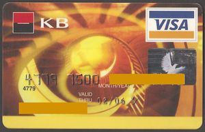 Bank Card: KB (Staircase) (Komerční Banka (KB), Czech RepublicCol:CZ-VI ...