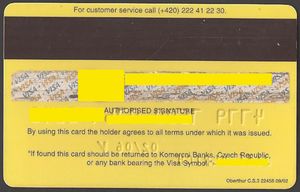 Bank Card: KB (Staircase) (Komerční Banka (KB), Czech RepublicCol:CZ-VI ...