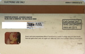Bank Card: BT new sigla (Banca Transilvania, RomaniaCol:RO-VE-0155