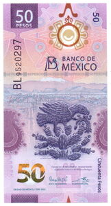 Banknote: 50 Pesos (Mexico(2017-2022 "Historical Identity and Natural ...