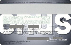 Bank Card: American Express - Garanti BBVA Bonus 06-18 (Garanti Bankası ...
