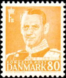 Stamp: King Frederik IX (Denmark(King Frederik IX) Mi:DK 337,Sn:DK 339 ...