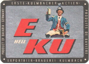 Drink Label: EKU Hell (Erste Kulmbacher Actienbrauerei EKU, Germany ...