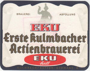 Drink Label: EKU hell (Erste Kulmbacher Actienbrauerei EKU, Germany ...