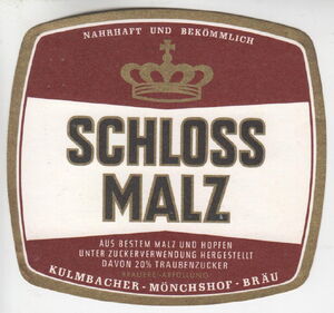Etiqueta de bebida: Schloss Malz (Kulmbacher Mönchshof-Bräu, Alemania ...