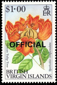 Stamp: African Tulip Tree (Spathodea campanulata) (British Virgin ...