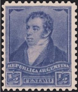 Stamp: Bernardino Rivadavia (1780-1845) - Perf. 11½ (Argentina ...