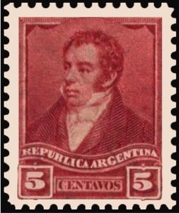 Stamp: Bernardino Rivadavia (1780-1845) - Perf. 11½ (Argentina ...