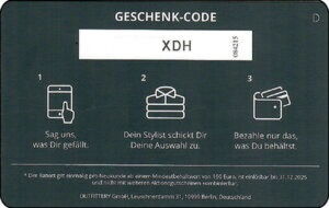 Geschenkkarte: Logo on white (Outfittery, Deutschland, Bundesrepublik ...