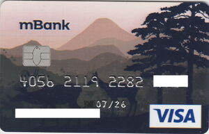 Cartões de bancos: Visa mBank (BRE Bank SA/MultiBank/mBank, PolôniaCol:PL-VI-0635.02