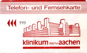 Functional Card: Telefon & Fernsehkarte Klinikum RWTH Aachen (Hospitals ...