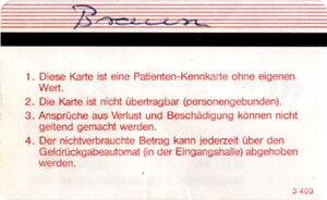 Functional Card: Telefon & Fernsehkarte Klinikum RWTH Aachen (Hospitals ...