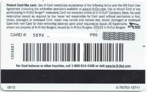 Gift Card: In-N-Out Burger (In-N-Out Burger, United States of America ...