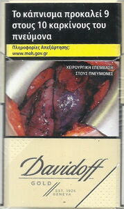 Paquete de Cigarrillos: Davidoff Gold 2021-2022 (Grecia(Davidoff Gold ...