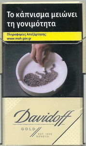 Paquete de Cigarrillos: Davidoff Gold 2021-2022 (Grecia(Davidoff Gold ...