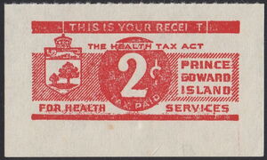 Stamp: Numeral and Coat of Arms of Prince Edward Island (Prince Edward ...