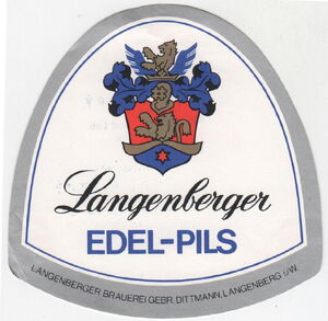Drink Label: Langenberger Edel-Pils (Langenberger Brauerei Gebr ...