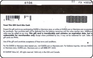Gift Card: Lady (Guess, United States of America(Women) Col:US-Guess ...