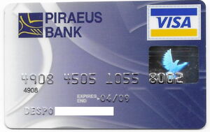 Bank Card: Piraeus Bank Visa (Piraeus Bank, GreeceCol:GR-VI-0716