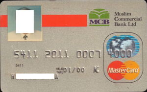 Bank Card: Mastercard (MCB Muslim Commercial Bank, PakistanCol:PK-MC ...