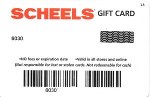 Gift Card: Thank You (Scheels, United States of America(Scheels) Col:US ...
