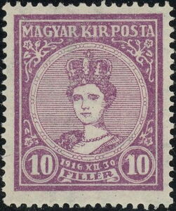 Stamp: Queen Zita (1892-1989) (Hungary(Coronation of Charles IV and ...