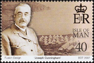 Stamp: Joseph Cunningham (Isle of Man(800th Anniv of Royal Charter of Liverpool) Mi:IM 1382,Sn ...