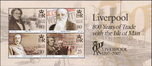 Stamp: Liverpool souvenir sheet (Isle of Man(800th Anniv of Royal ...