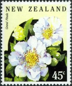 Stamp: "Grand Finale" (New Zealand(Camelias) Mi:NZ 1236,Sn:NZ 1110,Yt ...