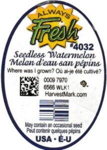 Pegatina de Fruta: Seedless Wateremelon Melon d'eau sans Pepins ...