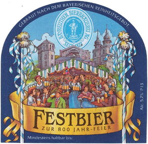 Drink Label: Aktien Festbier (Bayreuther Bierbrauerei AG, Germany ...
