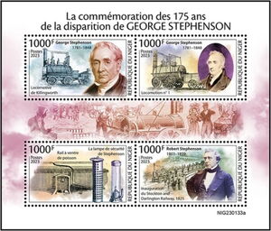 Stamp: 175th Anniversar of the Death of George Stephenson (Niger(George ...