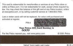 Gift Card: Petco (Petco, United States of America(Petco) Col:US-Petco-002e