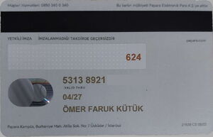 Bank Card: Papara Metal (Papara Elektronik Para ve Ödeme Hizmetleri A.Ş ...