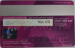 Bank Card: Natwest Visa Debit (National Westminster Bank, United ...
