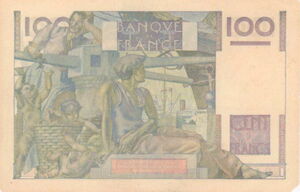 Banknote: 100 Francs (France(1945-1957 Issue) Wor:P-128b.5
