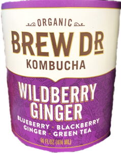 Drink Label: Brew Dr. Kombucha Wildberry Ginger Organic (Townshend’s ...