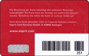 Gift Card: Flag (Esprit, Germany, Federal Republic(Esprit) Col:D-Esprit ...