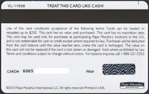 Gift Card: Papa Murphy's (Restaurants, United States of America(Papa ...