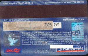 Bank Card: Nationwide (Nationwide, United Kingdom of Great Britain ...