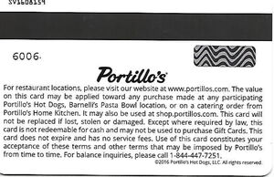 Gift Card: Dachsund (Restaurants, United States of America(Portillos ...