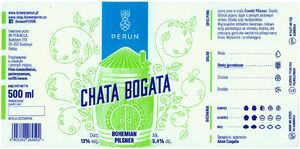Drink Label: Chata Bogata Bohemian Pilsener (Browar Perun Budziszyn ...