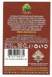 Drink Label: Lindeboom HerfstBock (Lindeboom Bierbrouwerij ...