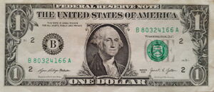 Banknote: 1 Dollar (United States of America(2021 Federal Reserve Notes ...