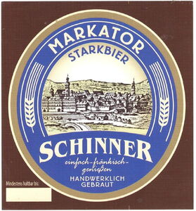 Drink Label: Schinner Starkbier Markator (Bürgerbräu Bayreuth, Germany ...