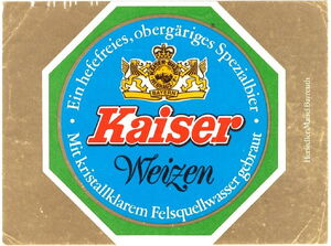 Drink Label: Kaiser Weizen (Brauerei Gebr. Maisel Bayreuth, Germany ...