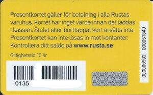 Presentkort: Mycket för pengarna! Det är RUSTA det (Rusta, Sverige ...